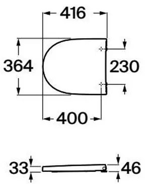 Roca A8012AC00B - Záchodové prkénko SoftClose MERIDIAN supralit/bílá