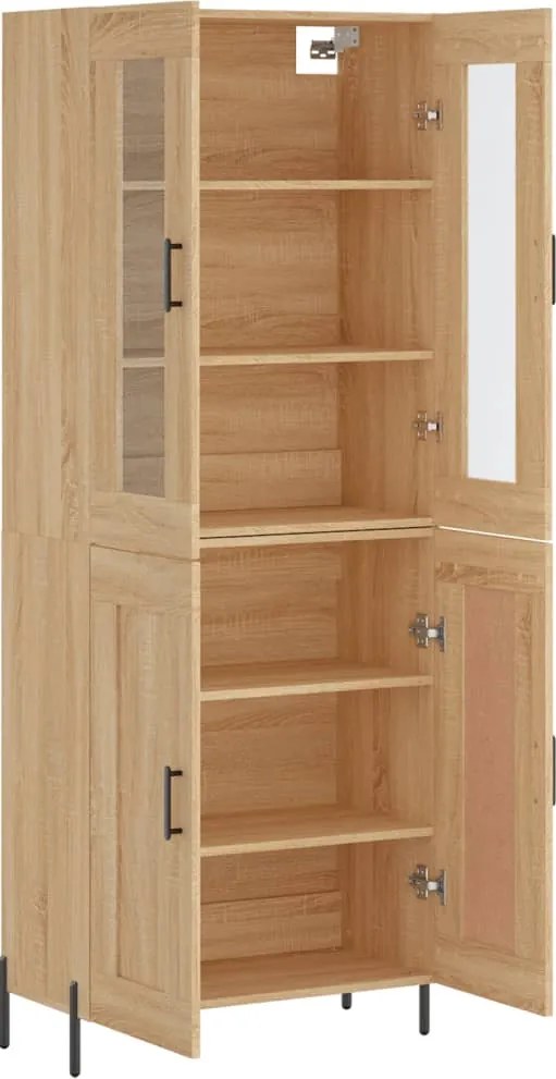 Skříň highboard dub sonoma 69,5 x 34 x 180 cm kompozitní dřevo 3198348