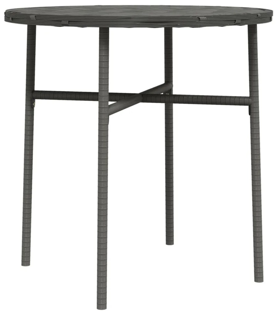 317176 vidaXL Čajový stolek šedý 45 cm polyratan