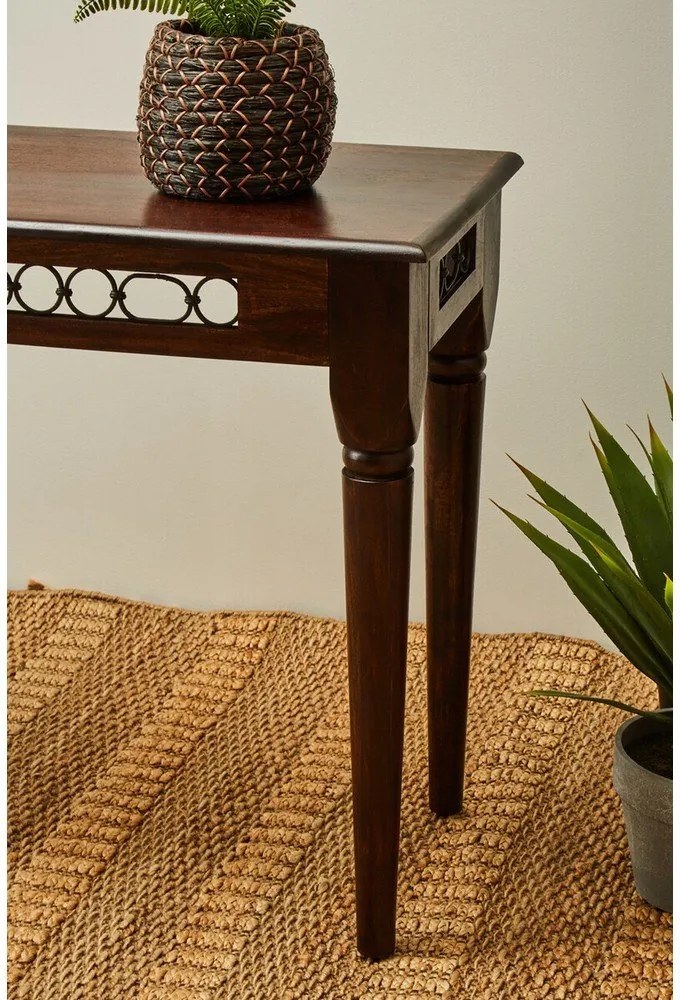 Konzolový stolek z masivu rosewood v tmavě přírodní barvě 45x120 cm Srina – Premier Housewares