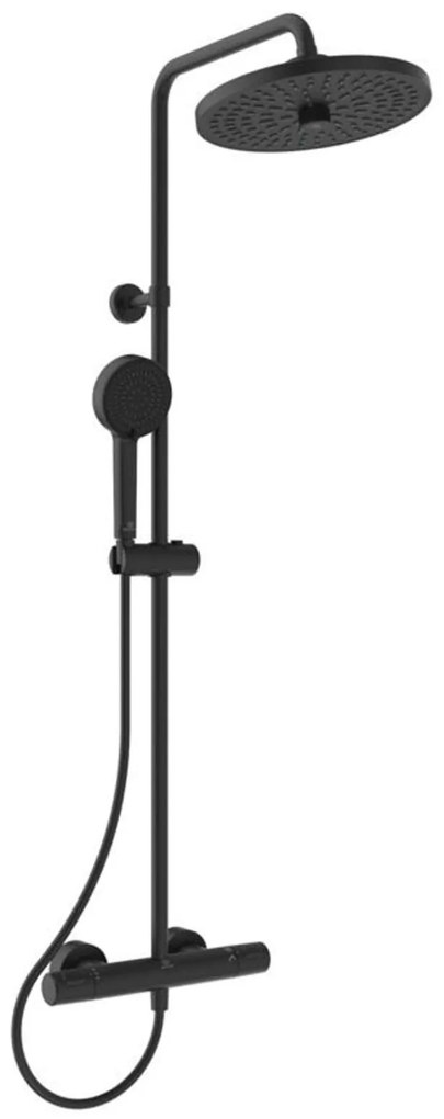 Ideal Standard CeraTherm - Sprchový set s termostatem, průměr 26 cm, 2 proudy, hedvábná černá A7210XG