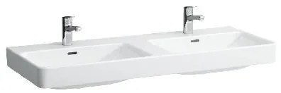 Laufen Pro S - Dvojumyvadlo, 120x47 cm, 2 otvory pro baterie, s LCC, bílá H8149664001041
