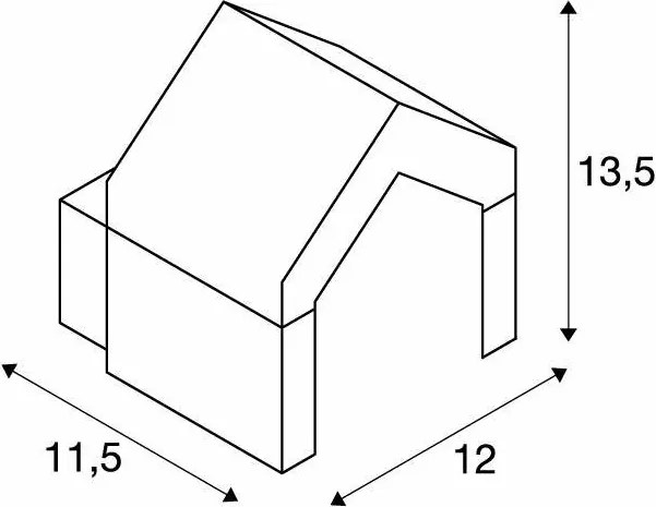 LA 1000797 BONA venkovní nástěnné svítidlo, LED, IP54, antracit, 3000K - BIG WHITE (SLV)