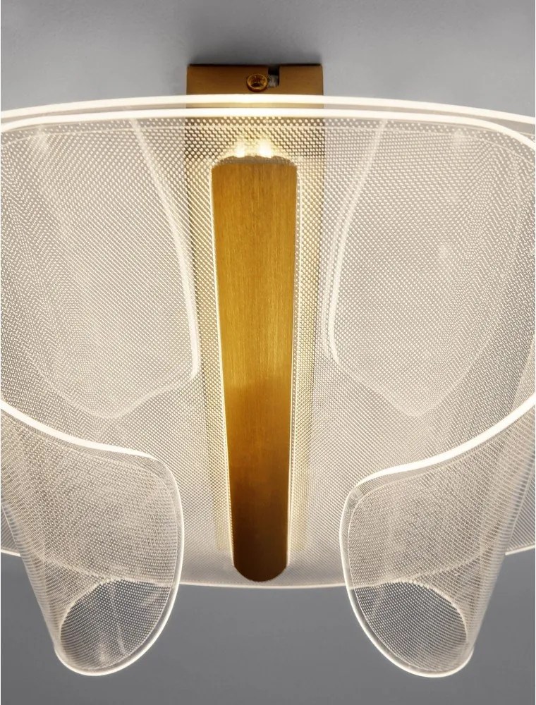Hliníkové LED stmívatelné stropní svítidlo ve zlaté barvě 55x45 cm Valentin – Nova Luce