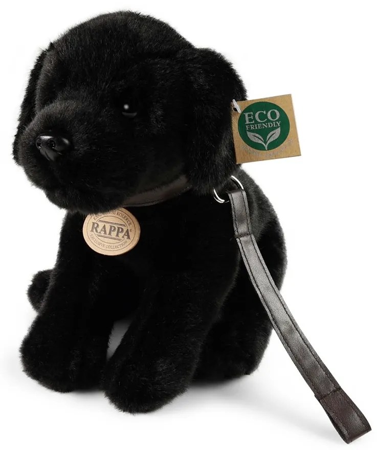 Rappa Plyšový pes labrador černý 25 cm ECO-FRIENDLY