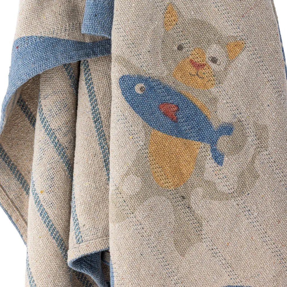 Dětská deka z recyklované bavlny v přírodní barvě 130x160 cm Mille – Bloomingville Mini
