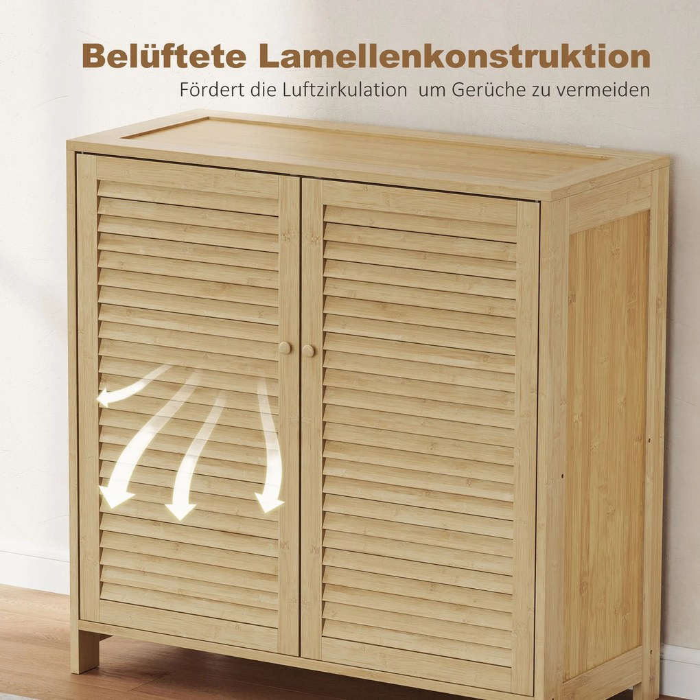HOMCOM úzký botník, ratan, úzký, vysoký, dřevo, malá zásuvka, tenký