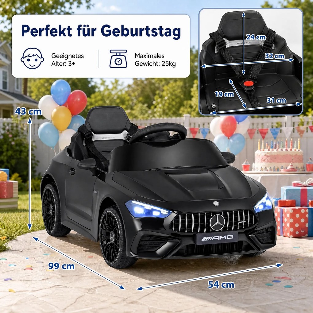 Costway Dětské elektrické autíčko 12 V Mercedes-AMG dětské auto