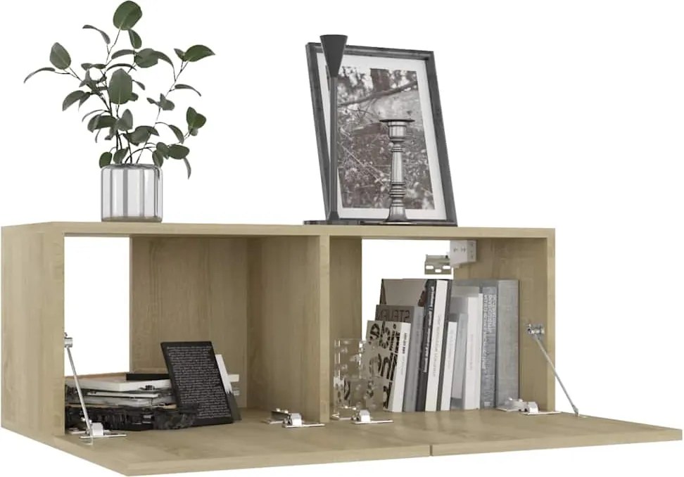 TV skříňky 4 ks dub sonoma 80 x 30 x 30 cm kompozitní dřevo 3078955