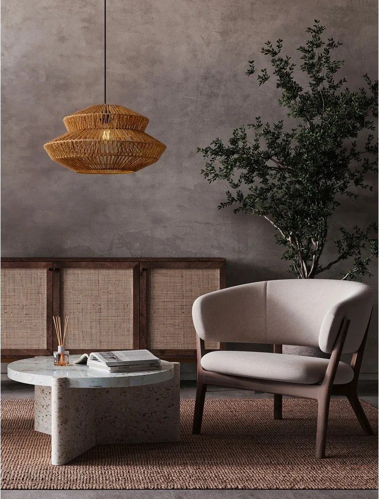 Provazové závěsné svítidlo v přírodní barvě ø 50 cm Nua – Nova Luce