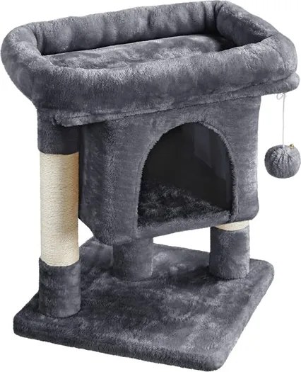 Kočičí nábytek se škrabadlem Yaheetech – tmavě šedá, 40,5 cm (délka) × 40,5 cm (šířka) × 58 cm (výška), 60 cm (265240658014)