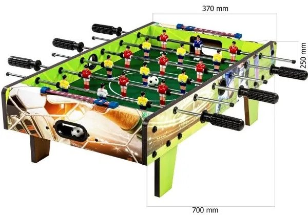 Tuin 70124 Mini stolní fotbálek s nožičkami, 70 x 37 x 25 cm, potisk