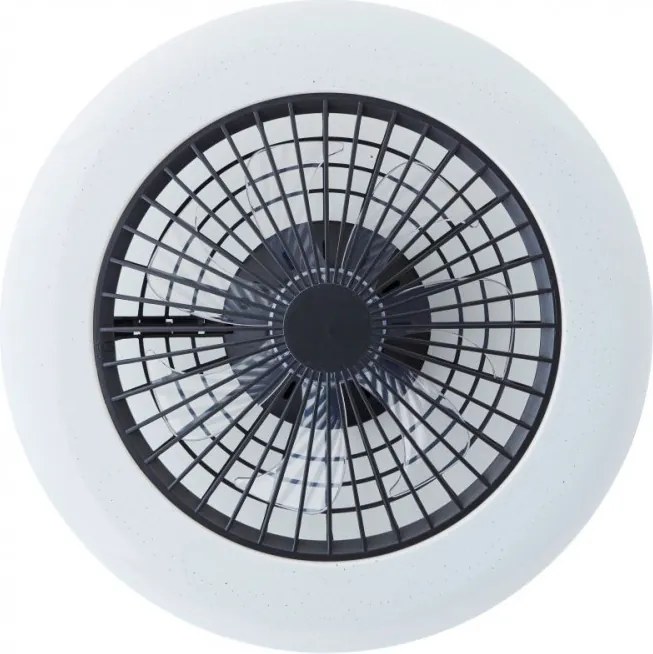 Brilliant G60020/06 Stmívatelné LED svítidlo SALERNO ČERNÉ & reverzn VENTILÁTOR + funkce LED