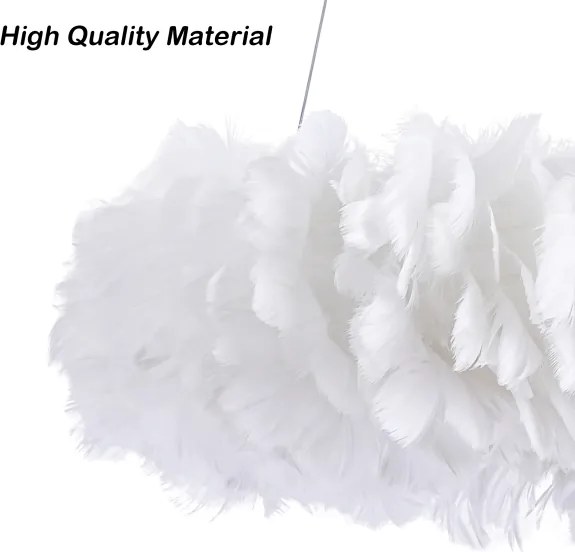 Brilagi - LED Lustr na lanku FEATHER 3xE27/40W/230V + 3xLED/3W pr. 50 cm bílá