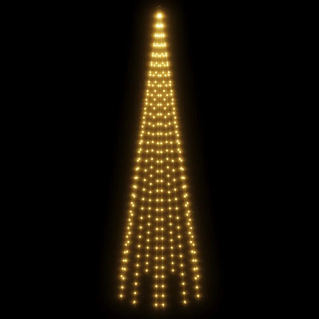 Vánoční stromek na stožár 310 teple bílých LED diod 300 cm