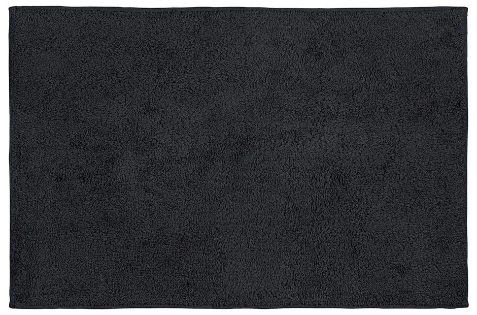 Tmavě šedá bavlněná koupelnová podložka Wenko Ono, 50 x 80 cm