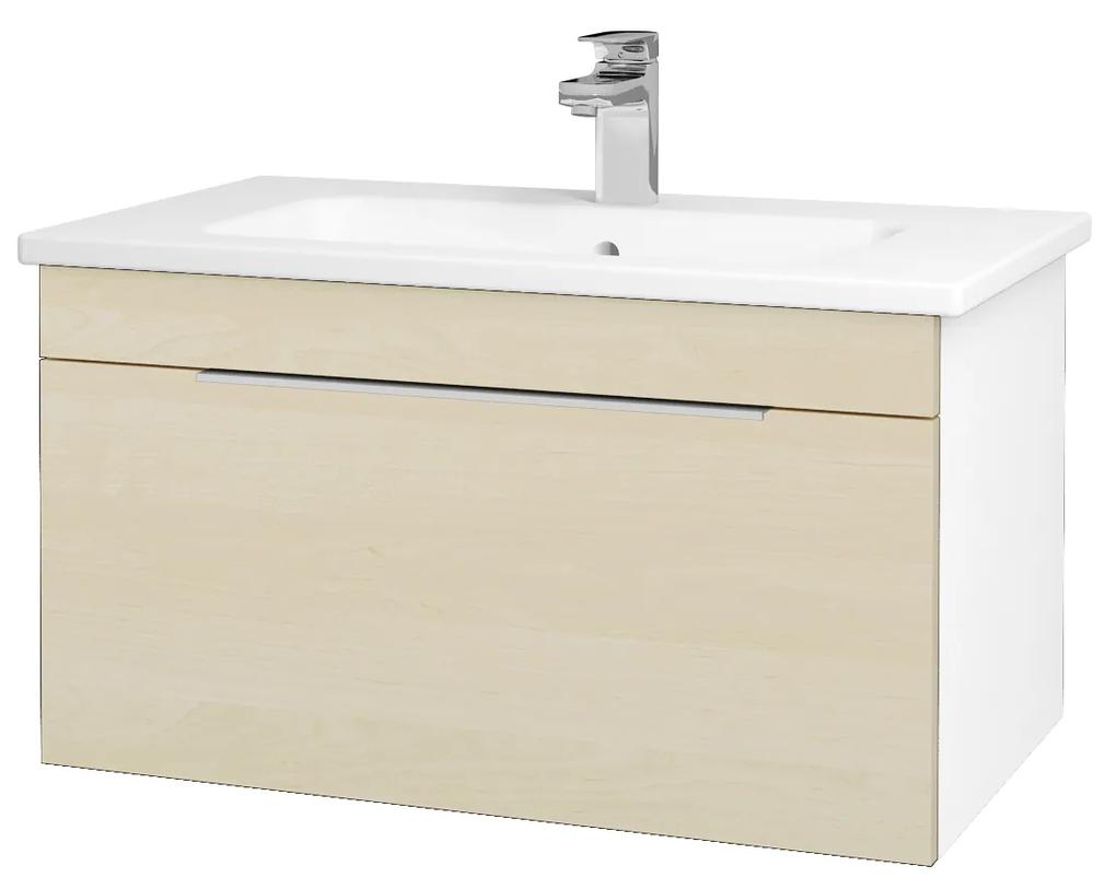Dřevojas Koupelnová skříň ASTON SZZ 80 Varianta: N01 Bílá lesk / Úchytka T04 / D06 Ořech