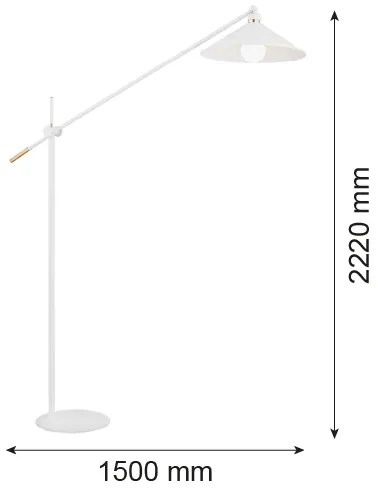 Argon 4731 - Stojací lampa NASHVILLE 1xE27/15W/230V bílá