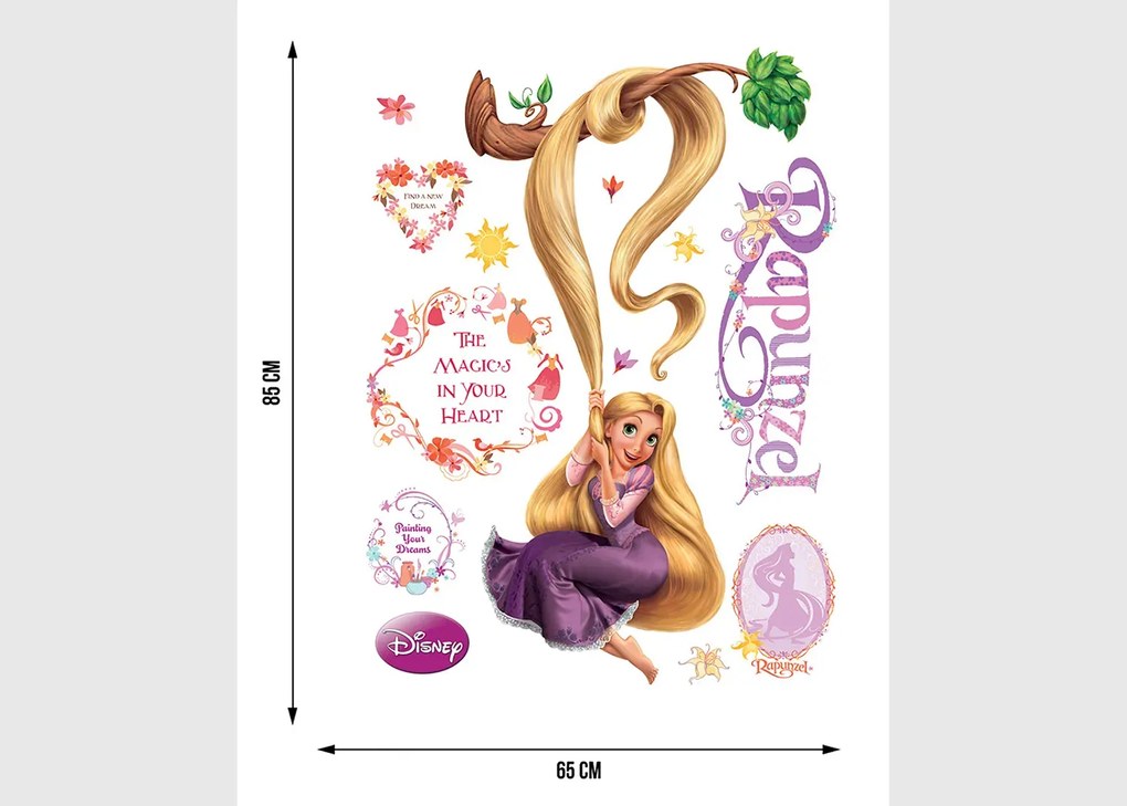 Dětská samolepka na zeď Disney Locika na Větvi | 65 x 85 cm | DDK853