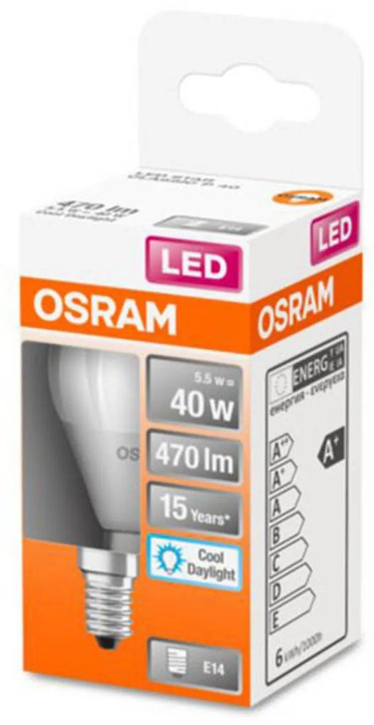 OSRAM Classic P LED žárovka E14 4,9W 6 500 K matná