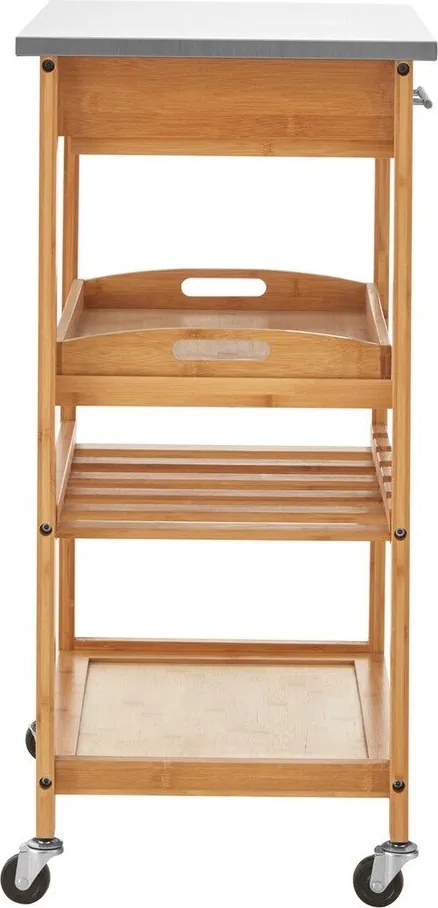 Bambusový servírovací stolek na kolečkách 41x58 cm Harlow – Premier Housewares