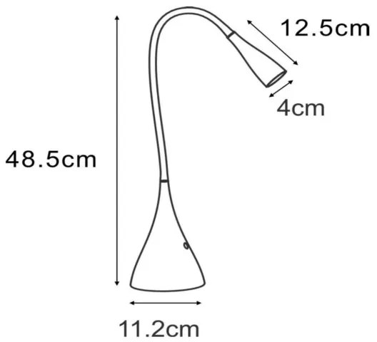 Lucide 18656/03/30 - LED Stmívatelná stolní lampa ZOZY LED/4W/230V