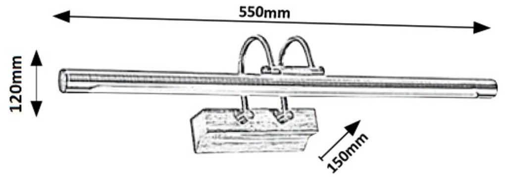 Rabalux LED nástěnné svítidlo LUDOVIC 13W | 1170lm | 3000K - bronz