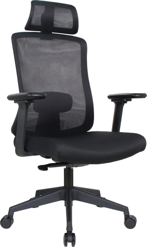 Ergonomická kancelářská židle PART - černá síťovina / nosnost 150 kg