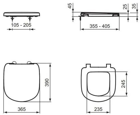 Ideal Standard Tempo WC sedátko compact T679801