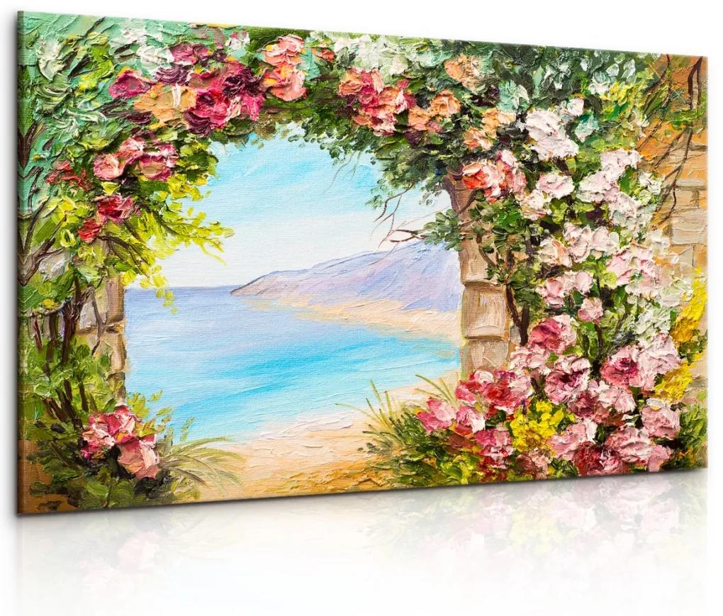 Malvis ® Reprodukce obrazu Květinová brána Velikost: 120x80 cm