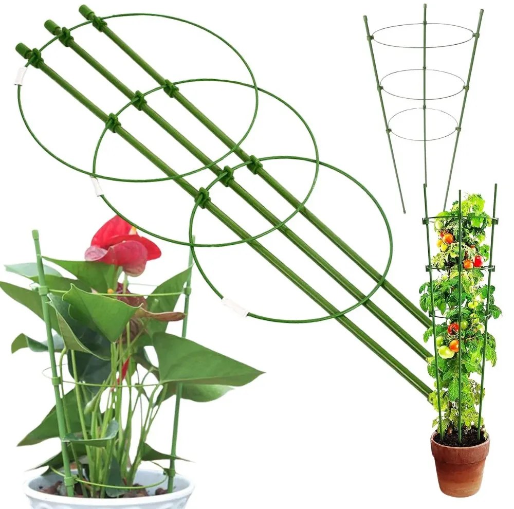 Kruhová podpěra pro rostliny v květináčích VERK 01894 - 3 kroužky