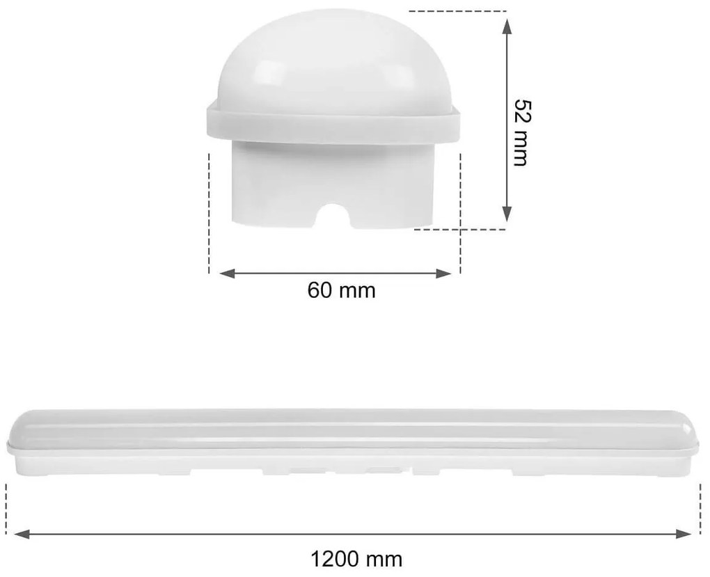 Průmyslové LED světlo s IP65 LIMEA GO 50W/6000K/120 cm