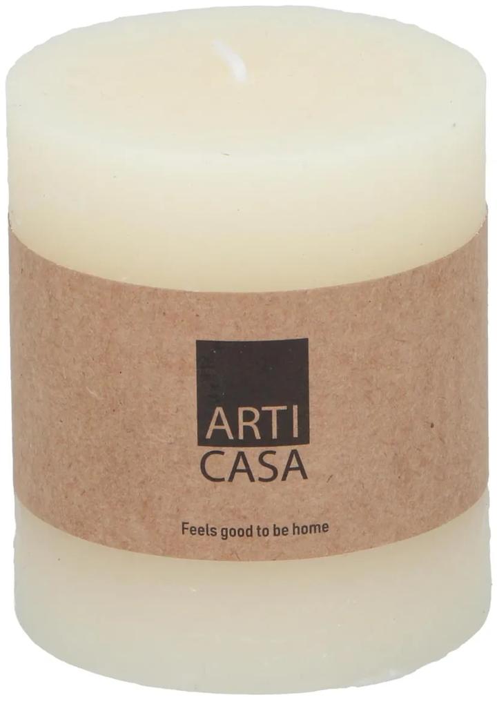 Sloupová svíčka Arti Casa, slonová kost, 7 x 8 cm