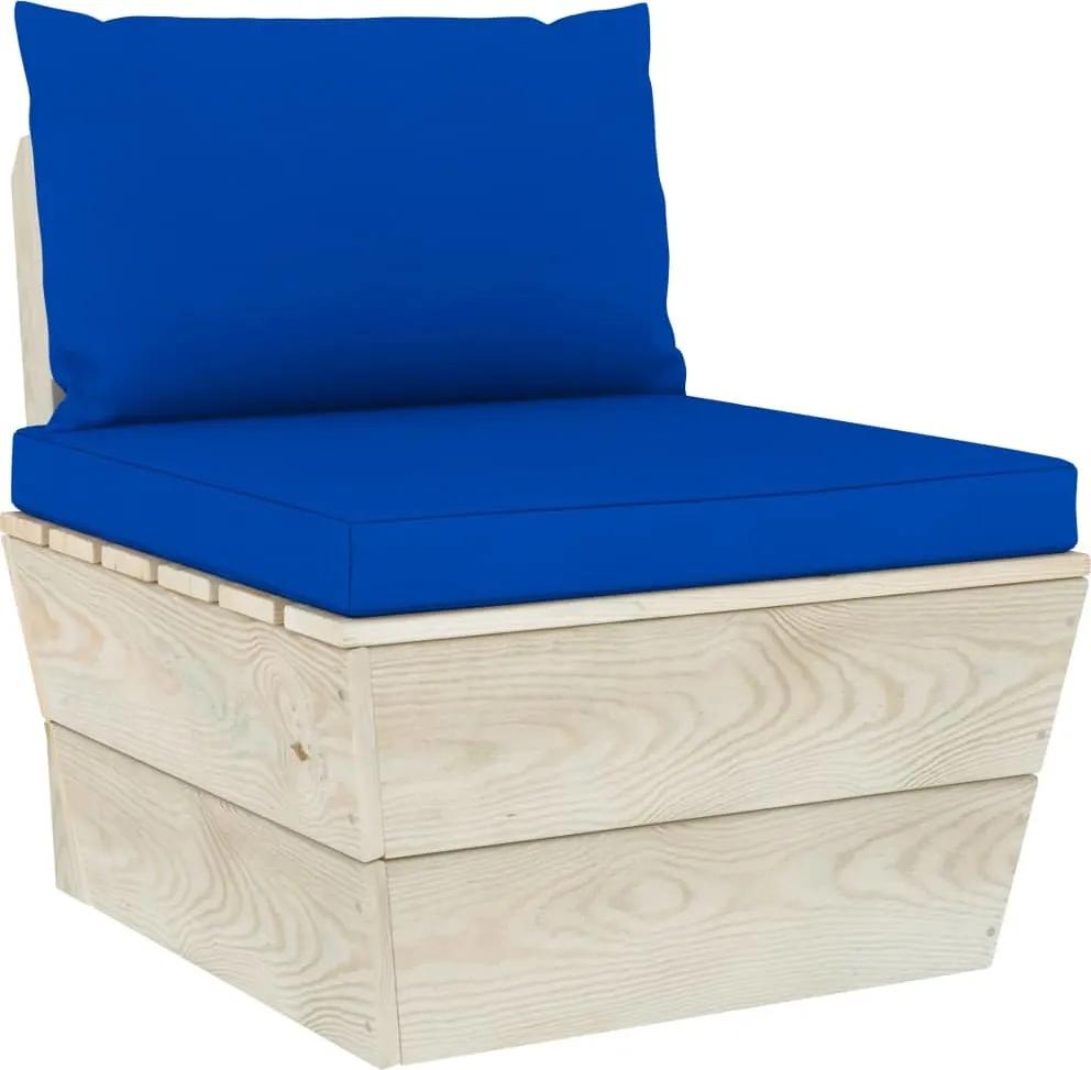 vidaXL 6dílná zahradní sedací souprava z palet + podušky smrkové dřevo [3063574] Barva: antracitová