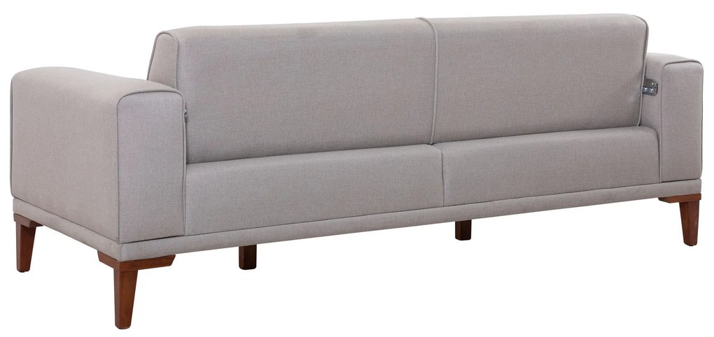 Hanah Home Pohovka LIONESI krémová s odkládacím stolkem 223 cm