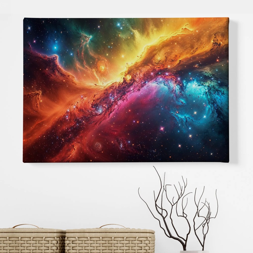 Obraz na plátně - Galaxie Erimm plná zářících hvězd FeelHappy.cz Velikost obrazu: 60 x 40 cm