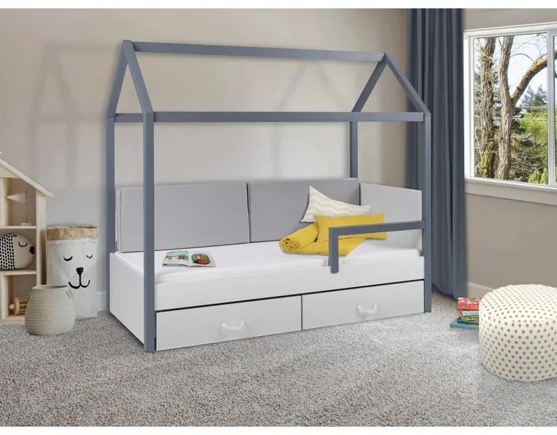 Dětská postel s madlem Fitonia II 90, Barva:: bíla / bíla