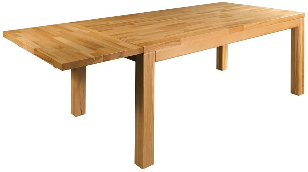 Drewmax ST172 140+45 cm dřevěný jídelní stůl masiv buk