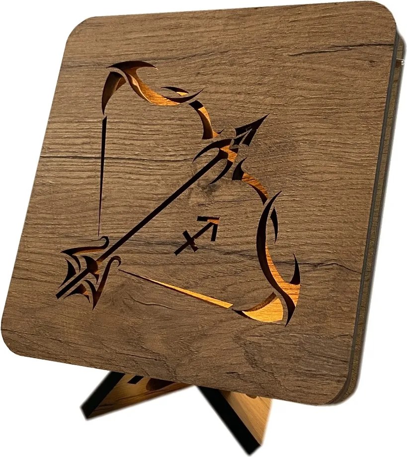 Li-Go Znamení "Střelec" lampa 19x19 cm provedení povrchu: černá s patinou
