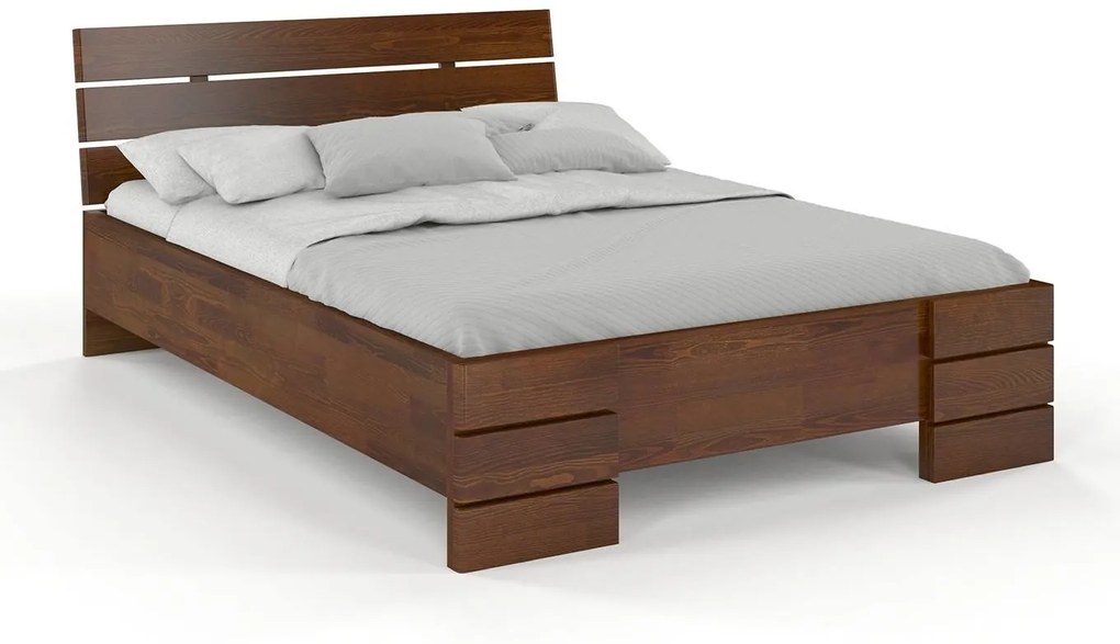 Prodloužená postel s úložným prostorem Sandemo - borovice   ,  160x220 cm
