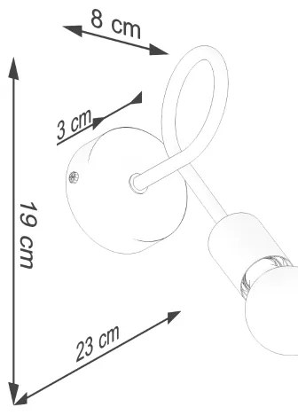 Sollux SL.1454 - Nástěnná lampa LEVAR 1xE27/15W/230V černá