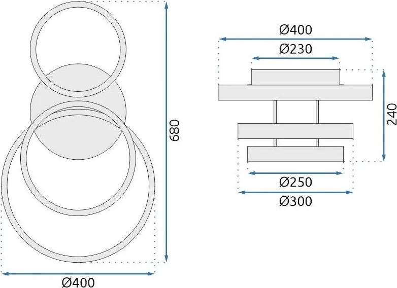 Stropní LED svítidlo G004-C zlaté