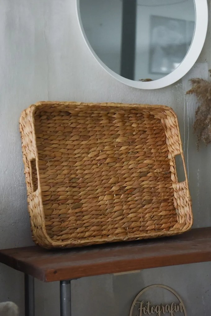 Podnos TIM, šířka 50 cm, vodní hyacint, natur