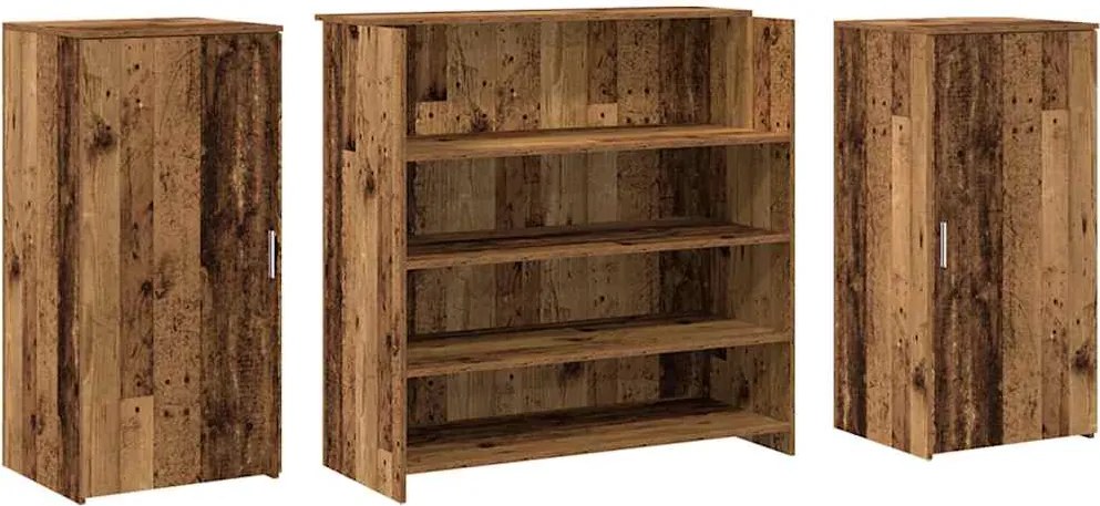 Recepční stůl starého dřeva 200x50x103,5 cm kompozitní dřevo 3324185