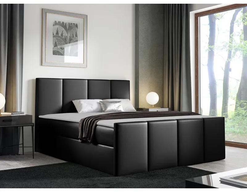 Kontinentální postel Bautista, Rozměr postele: 140x200, Barva:: ekokůže Soft 029
