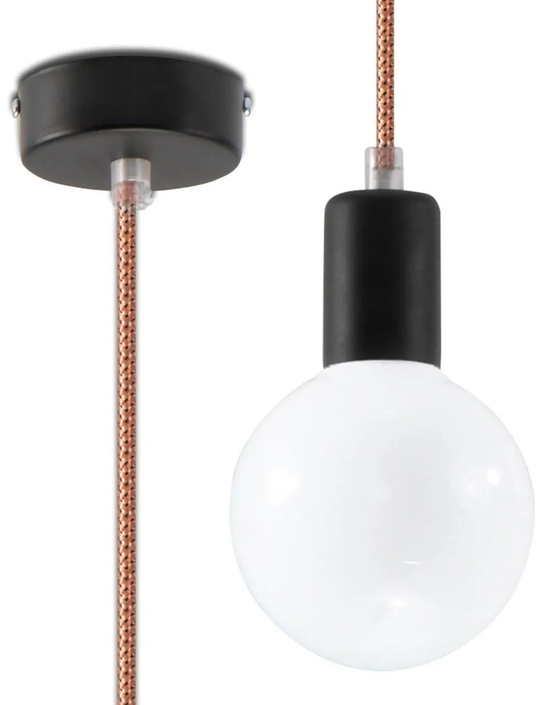 Závěsná žárovka EDISON, 1xE27, 60W, šedá Sollux lighting EDISON SL.0151