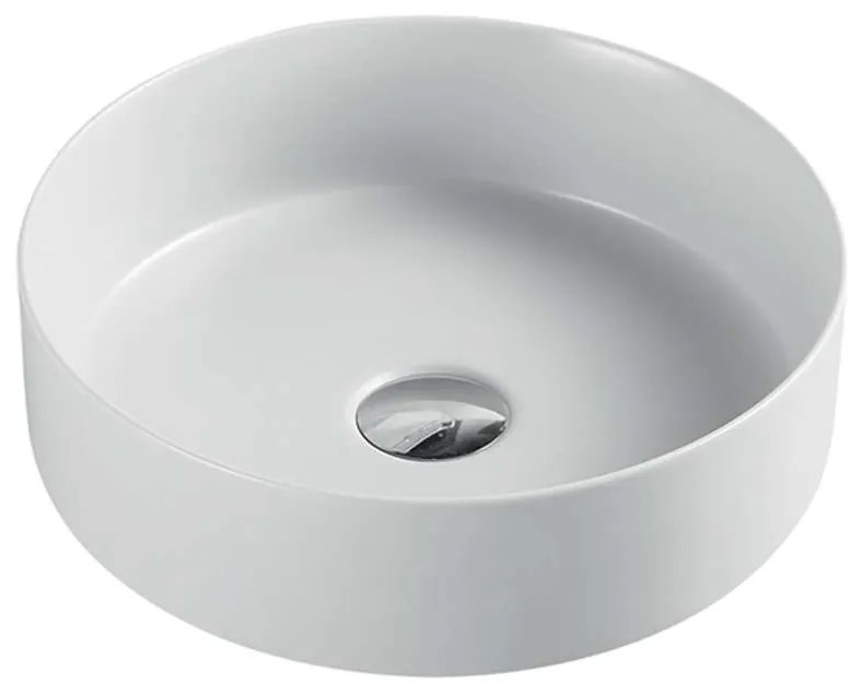 Mereo - Umyvadlo na desku, průměr 36 cm, bez přepadu, bez otvoru pro baterii, bílá UC363612C