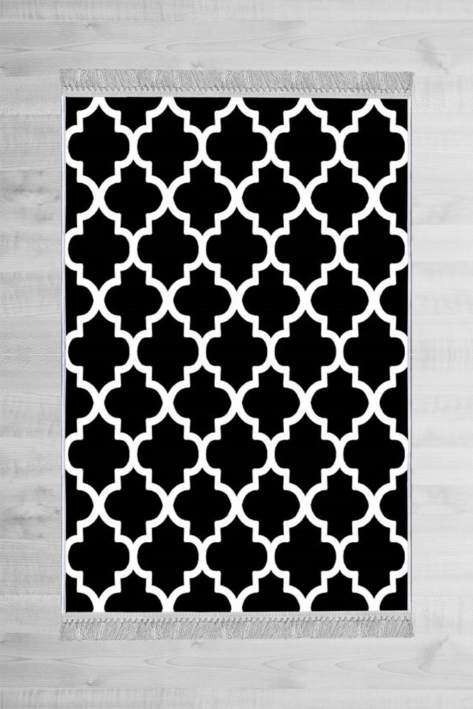 Conceptum Hypnose Kusový koberec Els1882 - Baroque - Black, Vícebarevná