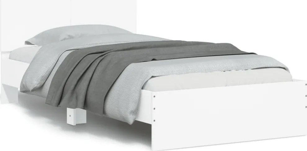 vidaXL Rám postele s čelem a LED osvětlením 100 x 200 cm [838804] Barva: dub sonoma