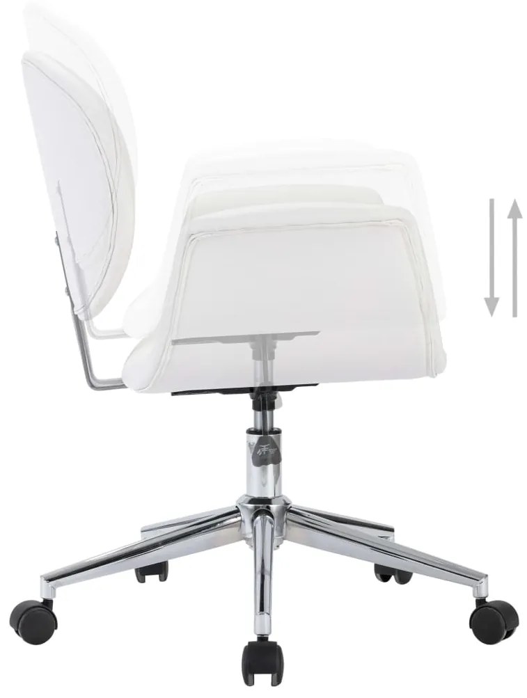 Otočné jídelní židle 2 ks bílé umělá kůže - Default Title